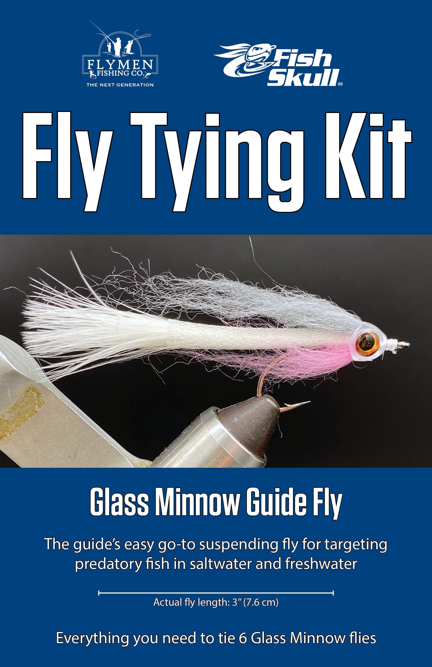 Fly Tying Kit: Fish-Skull Glass Minnow Guide Fly – South Branch Outfitters